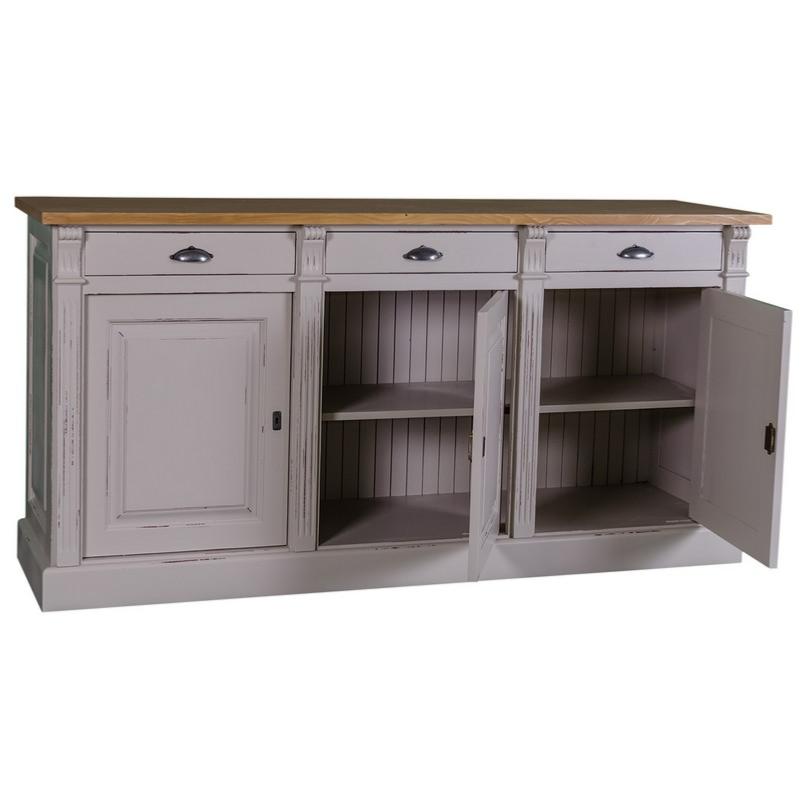 Buffet bas / enfilade en pin massif (style directoire)